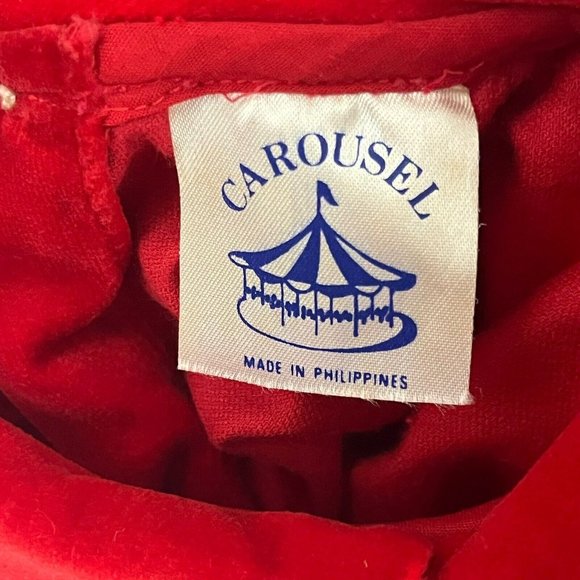 Carousel | Dresses | Vintage Carousel Girls 2 Months Dress Red Velvet ...